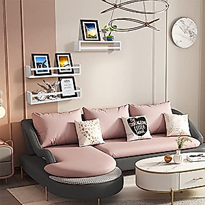 AZSKY White Floating Bookshelf 24 Inches of 3 Nursery Bookshelves Wall Mounted Floating Shelf for Kids Room Cosmetic Storage Shelves Bathroom Storage Shelves Display Shelf Toy Storage Shelves