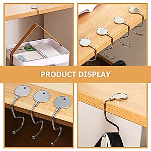 Zerodeko 10Pcs Purse Hook Hanger Table Desk Hanger Holder Portable Bag Holder Under Counter Christmas Stocking Holders Mantel Hooks Hanger