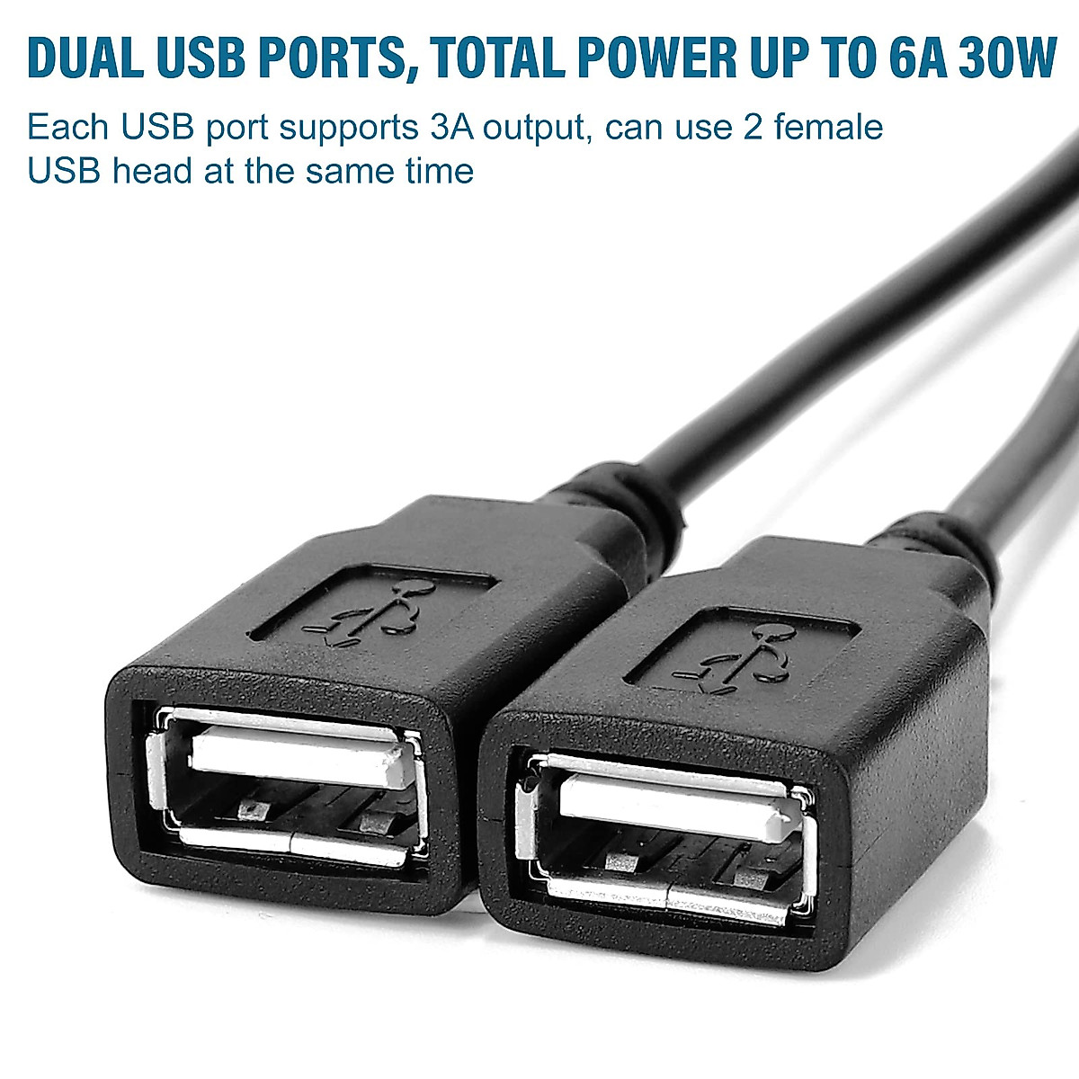 DC Converter 12V 24V to 5V 6A 30W Dual USB Female DC DC Buck Converter Power Adapter Step Down Module