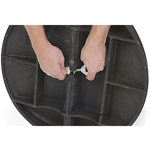 Displays2Go Sidewalk Sign with Weighted Base, Double Sided, Outdoor Rated - White Panel, Black Bottom (ECO1831WN)