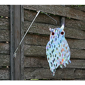 Holographic Owl Bird Deterrent- Scares Birds Away from Buildings, patios, Balconies and Gardens