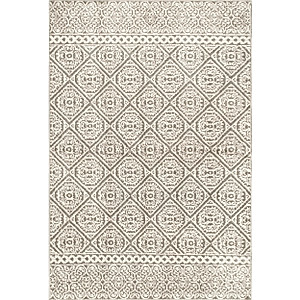 nuLOOM Transitional Floral Jeanette Area Rug, 8x10, Grey