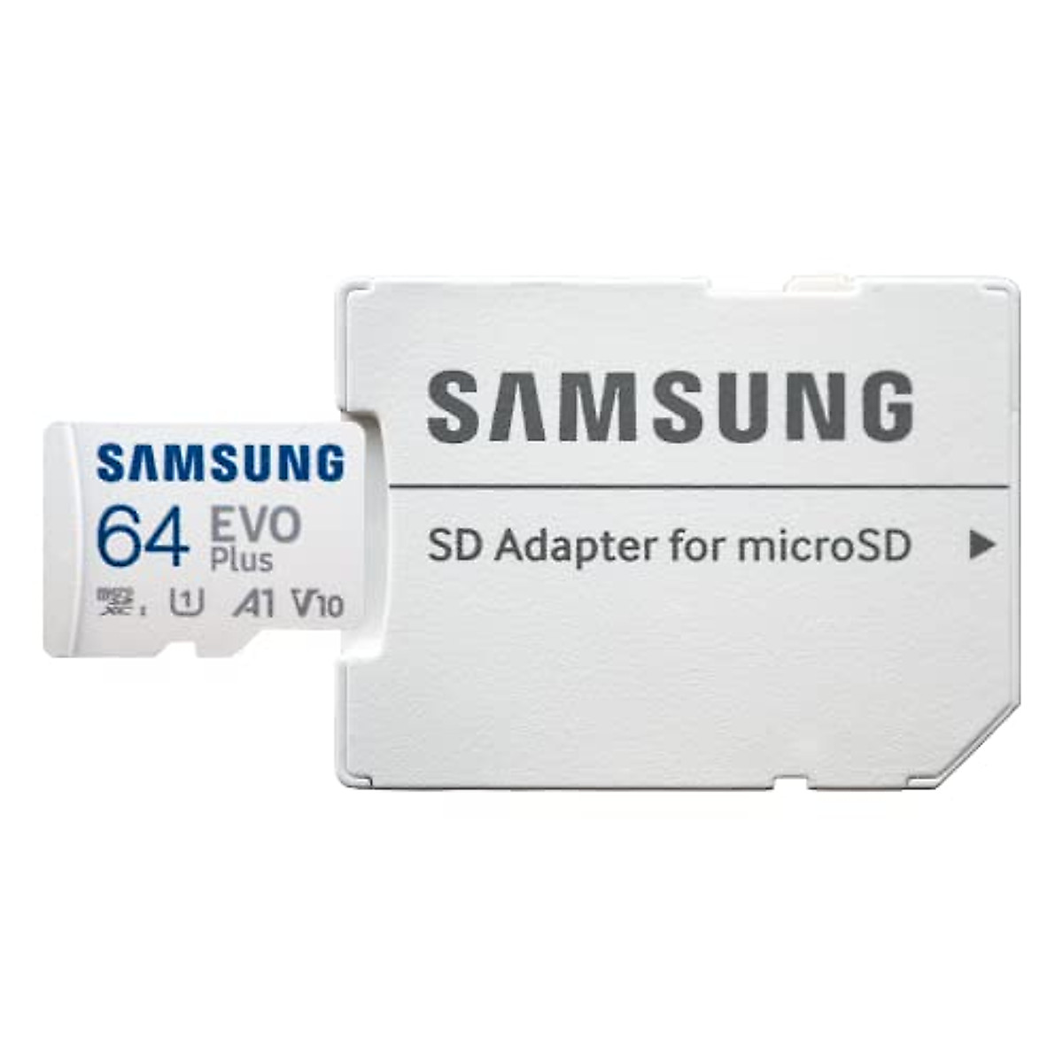 Samsung 64GB MicroSDXC EVO Plus Memory Card Works with Samsung Phones A02s, A02, A32, A12 Galaxy Series Class 10 (MB-MC64KA) Bundle with (1) Everything But Stromboli MicroSD & SD Memory Card Reader