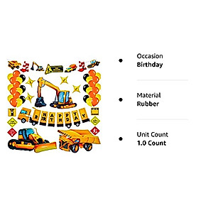 Construction Birthday Party Supplies Set Construction Party Decorations Kits Dump Truck Party Pack for Kids with Dump Truck Balloon Excavator Balloon and Bulldozer Balloon for Boys Birthday Party Decorations