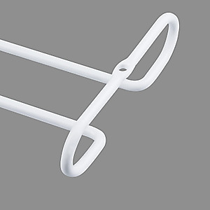 eastbao white 2 Wine Glass Rack Under Cabinet Shelf Glasses Holder Storage With Drying Stemware Rack Under Counter Wine Glass Holder Metal Hanger Steamware Wine Glass Hanging Rack for Kitchen