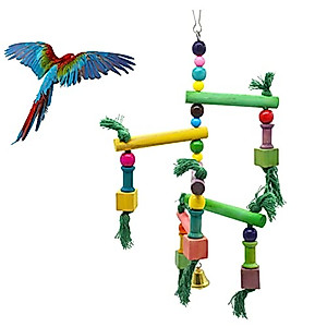 Bird Play Stand Wooden Swing Bird Toys Bird Toys Wooden Bird of 2 Bird Swings Wooden Bird Swing Swing Parrot Cage Wooden Toys Wooden Toys Wooden Playset Parrot Swing