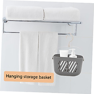 Cabilock Bathroom Hand Basket Bathroom Shower Basket Plastic Basket Organizer Hanging Storage Basket Bathroom Basket Shower Portable College Essentials Plastic Storage Basket with Handle