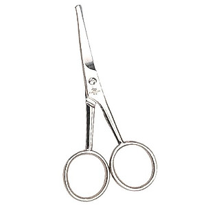 Dubl Duck Stainless Steel Ear/Nose Curved Pet Grooming Shears, 4-Inch