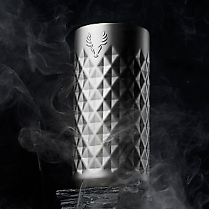 Viski Paragon Insulated Cocktail Tumbler, Insulated Highball Glasses Stainless Steel Highball Glasses with Ceramic Coating 16oz Set of 1