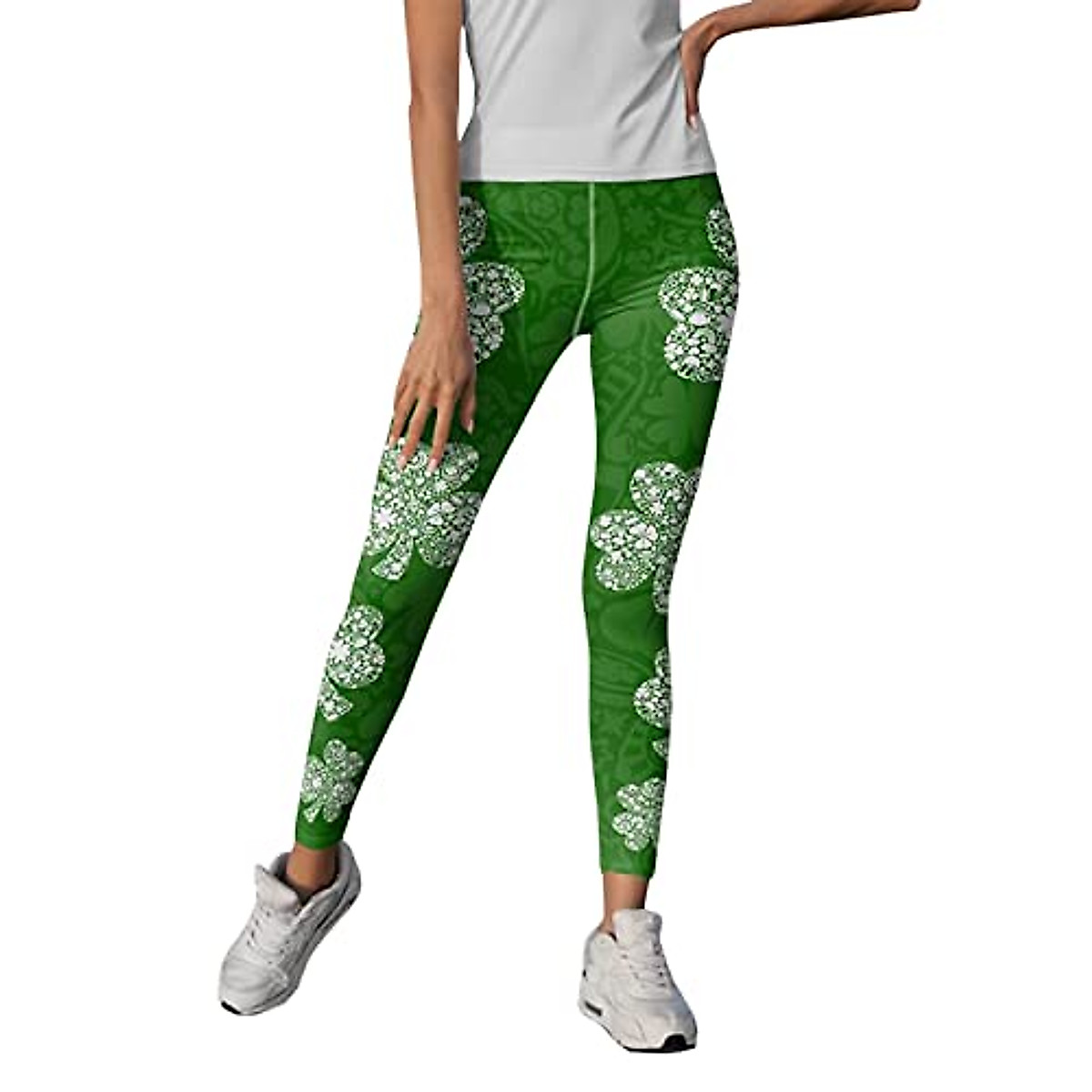 Pilates Running Pants Skinny Women's Good Luck Paddystripes Pants Leggings For Yoga Pants 1x Yoga Pants for Women plus Size (Green, XXL)