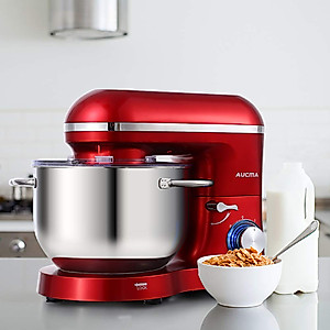 Aucma Stand Mixer Dough Hook, Electrophoresis Hook for Aucma 6.5QT Stand Mixer SM-1518N, Upgraded Version with Shield and Dishwasher Safe