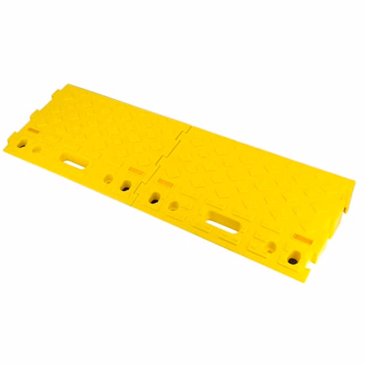 MAXXHAUL 50707 Portable Interlocking Plastic Curb Threshold Ramps Set (Yellow) for Loading Dock, Driveway, Sidewalk for Scooter, Wheelchair, Car, Truck, Motorcycle, Dolly