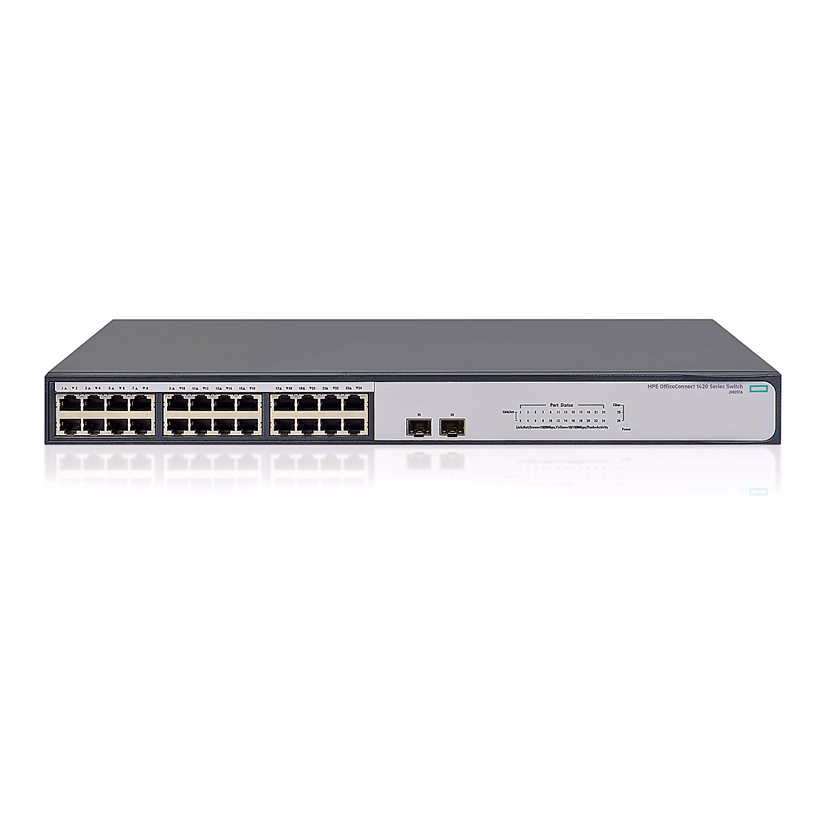 HPE OfficeConnect 1420 24-Port Gig Unmanaged Switch-24 x GE 10/100/1000 + 2 SFP (JH017A#ABA)