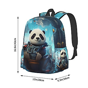 dreambest Panda Animal 3 Piece Large Capacity Backpack Set With Lunch Bag & Pencil Case, Perfect For Travel