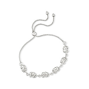 Ross-Simons Sterling Silver Elephant Bolo Bracelet