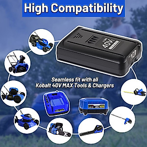 【Upgrade】 6.0Ah 40Volt Replacement Battery for Kobalt 40V MAX Battery 2540C-06 Lithium-ion Battery for KB440-03 KB2540C-06 KB640-03 KB240-06 for Cordless Power Tools -High Capacity