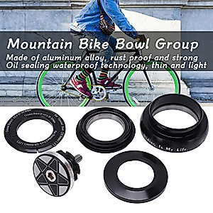 Mountain Bike Bowl Group, Road Bike Headset Bearings Double Bearing Good Sealing Smoother Surfaces for Road Bicycle