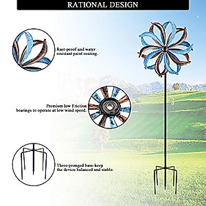 Wind Spinner, Premium Kinetic Wind Sculpture Metal Windmill for Outdoor Yard Patio Lawn & Garden