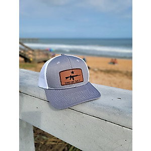 THE PEOPLES BRIGADE Come and Take It Lone Star Leather Patch Series Baseball Trucker Hat (Black)