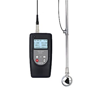 HOJILA Digital Water Flowmeter Water Flow Rate Meter FM-100V5 for Open Channels Flow Velocities Measurement, Range 0.01-5.00 m/s…