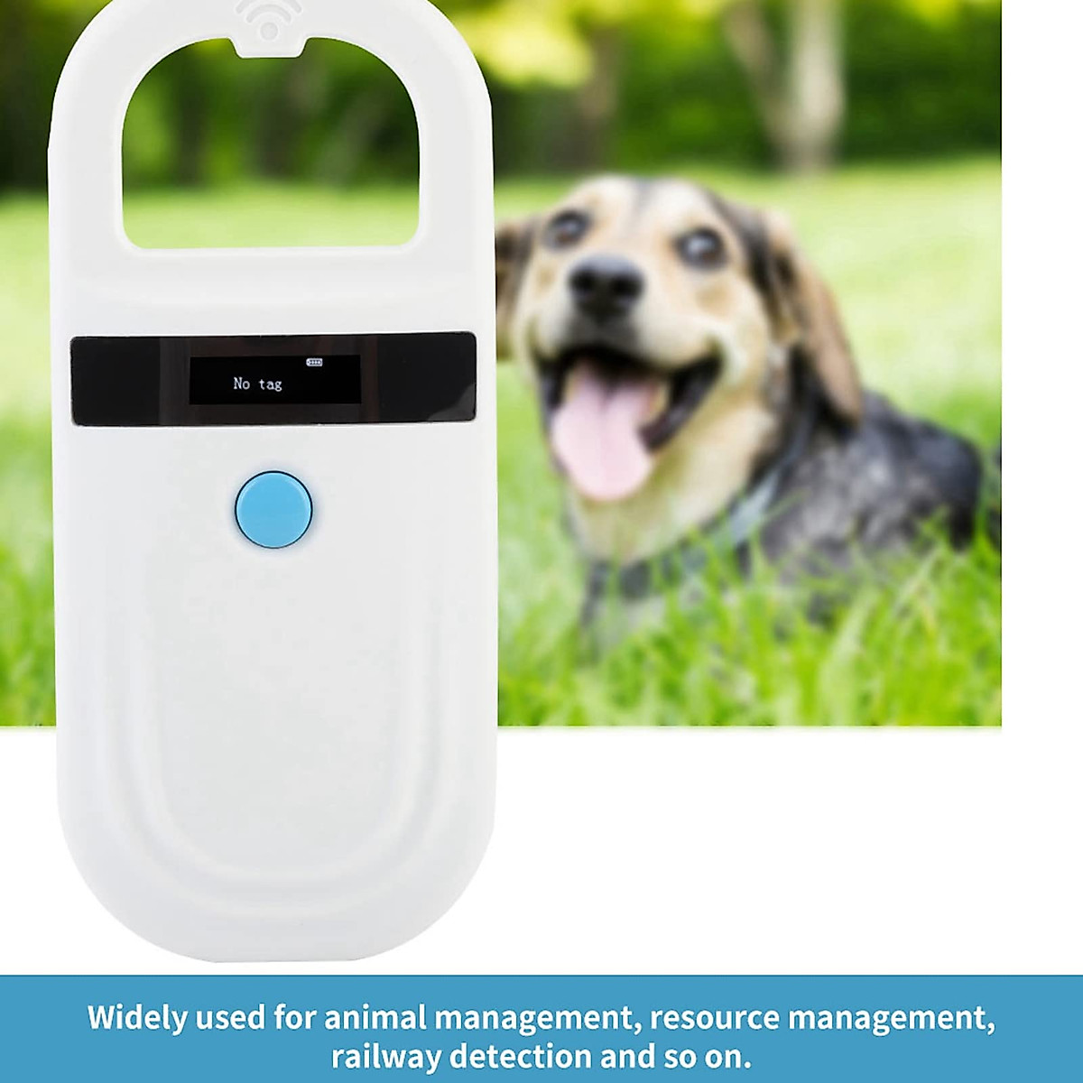 Pet ID Microchip Reader,Rechargeable RFID EMID Animal Handheld Reader,Pet ID Scanner Animal Chip Registration,Support Pet Tag FDX-B (ISO11784 / 11785)