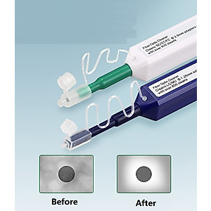 Enajucy 2pcs Fiber Optic Cleaner - for 1.25mmLC/MU 2.5mm SC/F C/STE2000 Glass Fiber Cleaning Pen - for Fiber Optic Connectors Cleaning