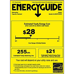 Galanz GLDW09TS2A5A Built in Dishwasher, 9 Place Setting, 18 Inch, 6 Cycles, 3 Options, Stainless Steel