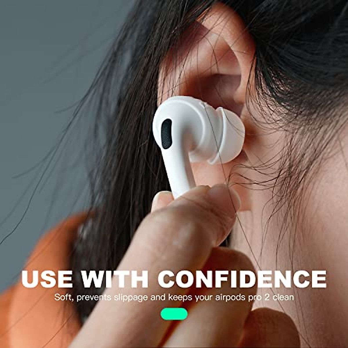 DamonLight AirPods Pro 2 Ear Tips with Integrated Earbuds Cover [3 Pairs] Designed for Apple AirPods Pro 2nd Generation, Fit in The Case, Soft Silicone Anti-Slip [US Patent Registered] (Medium)