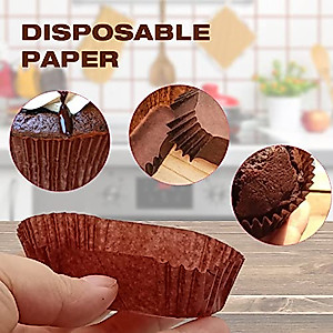 1000Pcs Oval Cake Cups, Boat Shape Paper Cups,Disposable Paper Liner Bread Loaf Pans, Loaf Liners for Baking Cupcake Muffin Bread (Coffee)