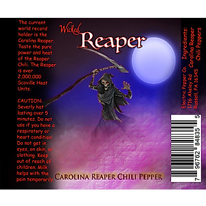 Carolina Reaper Chili Peppers Wicked Reaper World's Hottest Dried Spice Pack 5 +2 Free