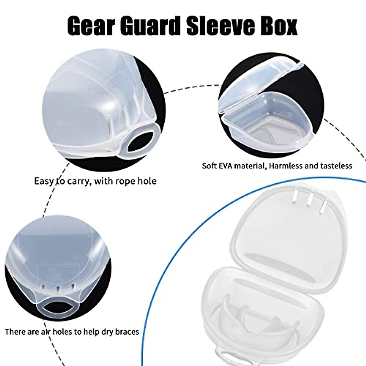 Mouth Guard for Grinding Teeth, Dental Guard, 2 Sizes 4 Pieces, Stops Bruxism Night Guard, Clenching Mouthguard