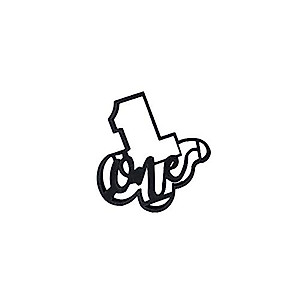 NUMBER ONE COOKIE CUTTER WITH PLAQUE One Year Baby Toddler Birthday Number With Word and Decorative Plaque Cookie Cutters Made In The USA (2 Pack)