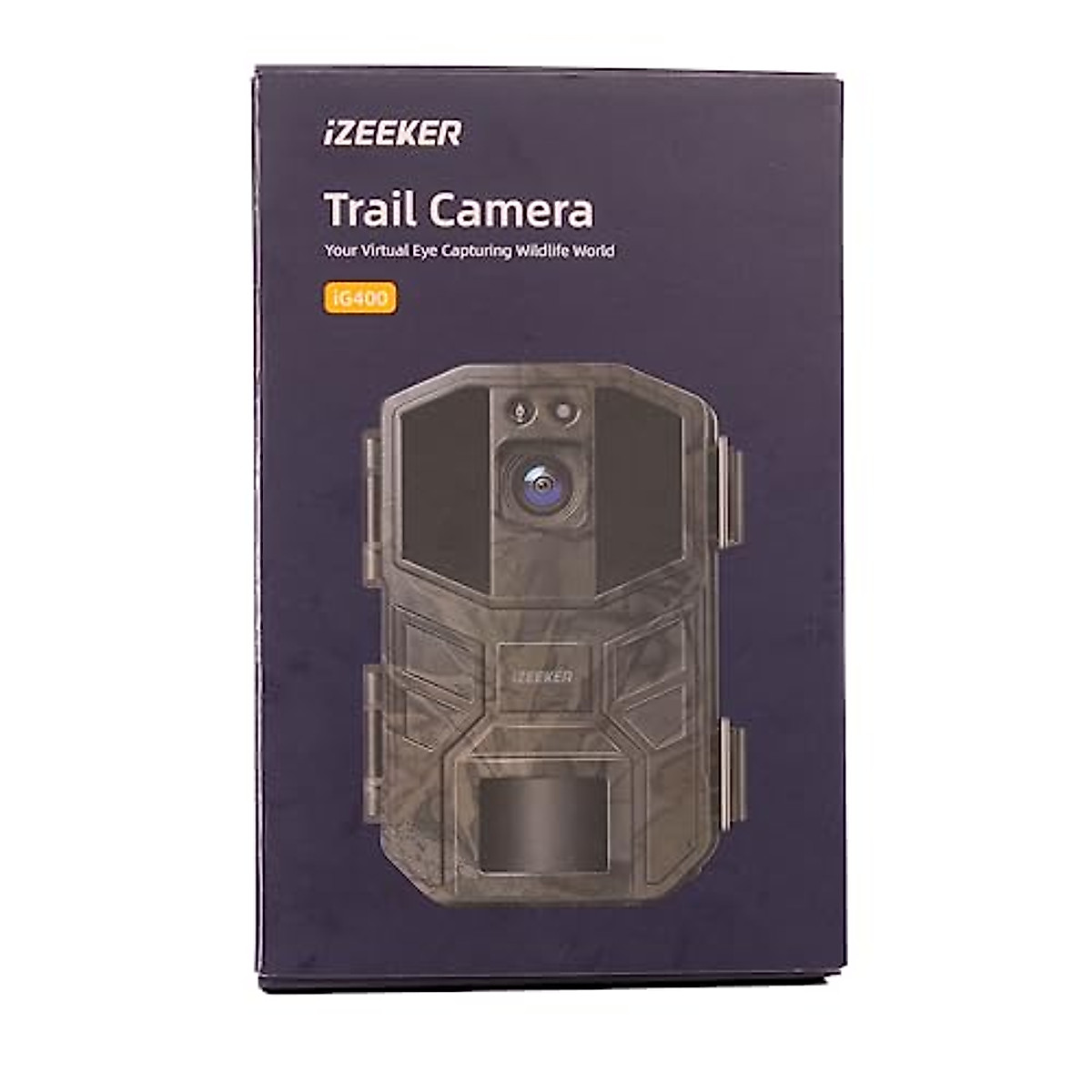 iZEEKER Trail Camera Solar, 4K 48MP Game Cameras with Night Vision Motion Activated IP66 Waterproof, 0.1s Trigger Time, High Capacity Built-in Lithium Battery for Wildlife Watching with 32GB SD Card