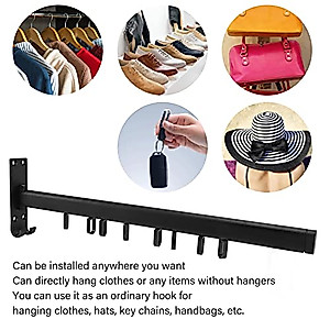 Natudeco Clothes Drying Rack Wall Mounted Clothes Rack Space Saving Dryer Rack Retractable Laundry Drying Rack for Outdoor Balcony Laundry Bathroom