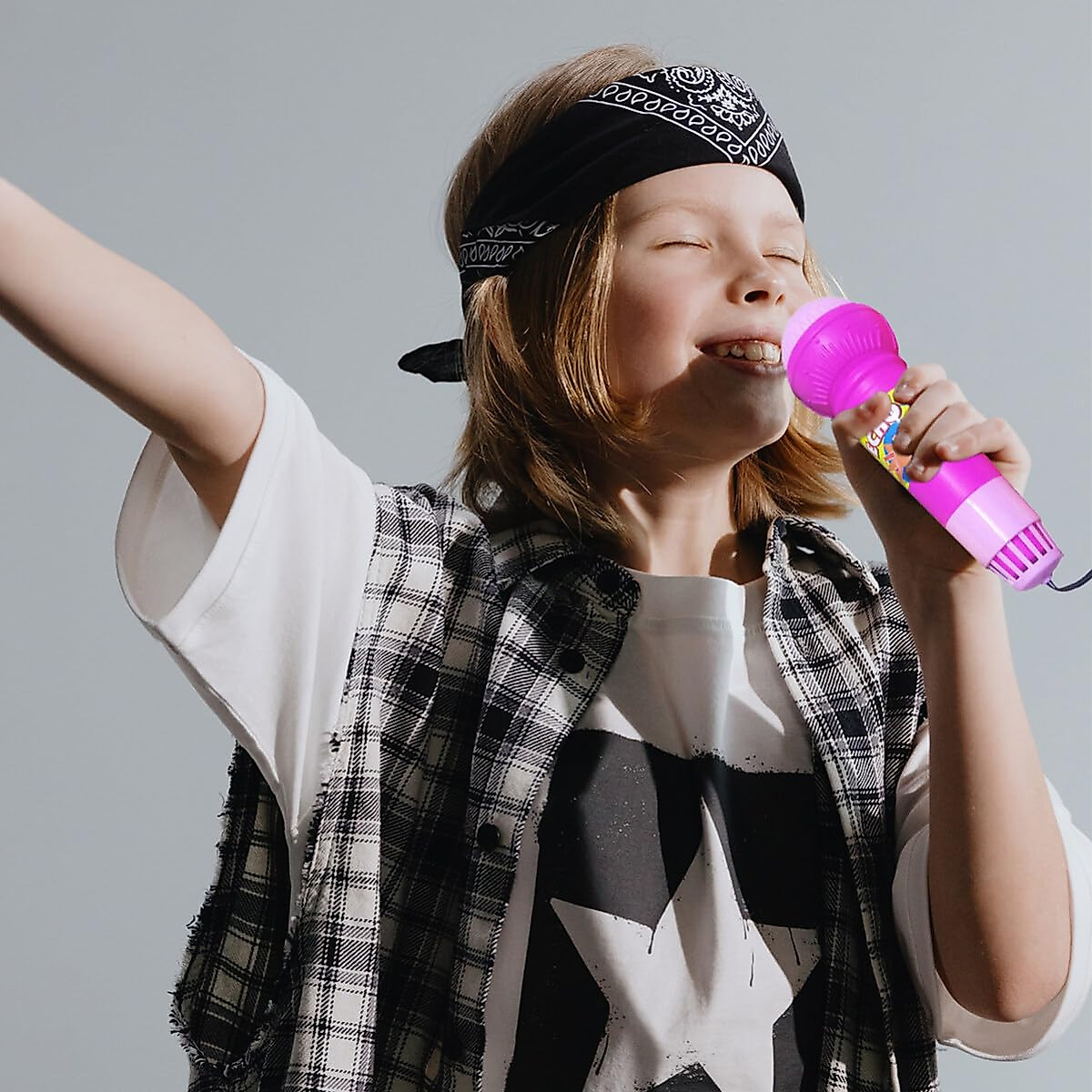 Totority Microphone Kids Echo Microphone for Kids: 3pcs Voice Amplifying Microphone Toy for Kids and Toddlers Singing Speech Communication (Random Color) Toddler Microphone