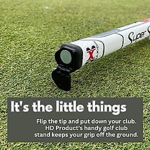 Golf Chipper and Putter Prop Stands – Hinged Putter Stand Cap Keeps Golf Club Shafts Off Ground – Putter Holder by HD Products (Ovesized)