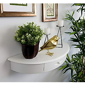 kieragrace Providence Morris Half Moon Shelf - White, Matte Finish