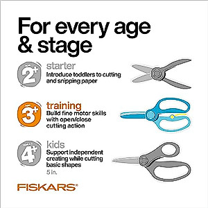 Fiskars® Training Scissors, Turquoise