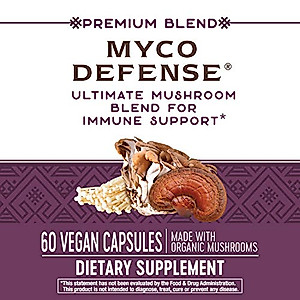Nature's Way Myco Defense Premium Blend Mushroom Blend for Immune Support* Vegan 60 Capsules