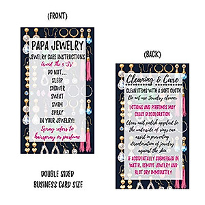 Jewelry Cleaning and Care Cards | Package of 50 | Bling Earrning Design | Jewelry Bling Queen Care Instructions