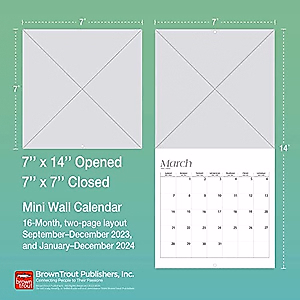 Ireland | 2024 7 x 14 Inch Monthly Mini Wall Calendar | BrownTrout | Scenic Travel Dublin Irish