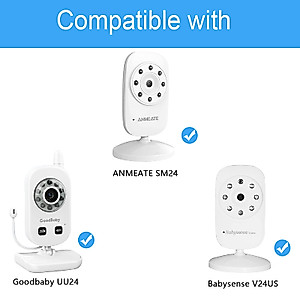 Koroao Flexible Twist Mount for ANMEATE SM24 /Babysense V24US /GoodBaby UU24 Video Baby Monitor Without Tools or Wall Damage
