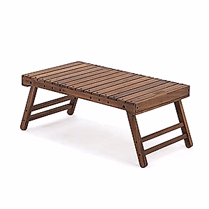 SUNESA Portable Picnic Table Folding Side Table Camping Table with Wood Table Top Picnic Table Desk with Carry Bag for Outdoor Indoor Garden Beach Foldable Camping Table (Color : Brass)
