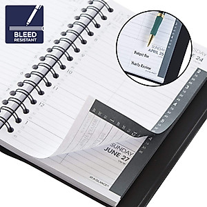 2022 Weekly Appointment Book & Planner by AT-A-GLANCE, 7" x 8-3/4", Medium, Black (7095105)