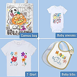 Fabric Markers Permanent for Clothes, 24 Colors Fabric Pens Permanent No Bleed, Fine Tip Fabric Paint Pens Paint Markers for Kids, Non-Toxic Markers Paint for Tote Bag White Shirt Baby Bibs Shoes