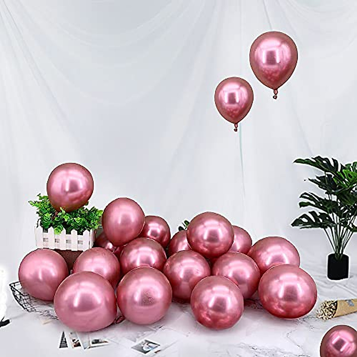 Rose Gold Pink Balloons Garland Arch Kit 124PCS Rose 4D Balloons For Birthday Party Wedding Decoration Baby Shower Home Christmas Party Balloons Supplies