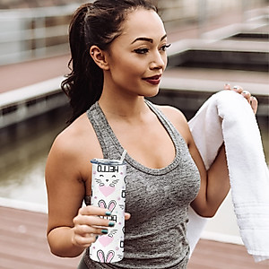 AiHeart 30oz Sublimation Straight Skinny Tumblers with Straw and Lid,Sublimation Stainless Steel Blanks Bulk,Double Wall Vacuum Insulated Tumblers,Metal Water Cup(2pack White)