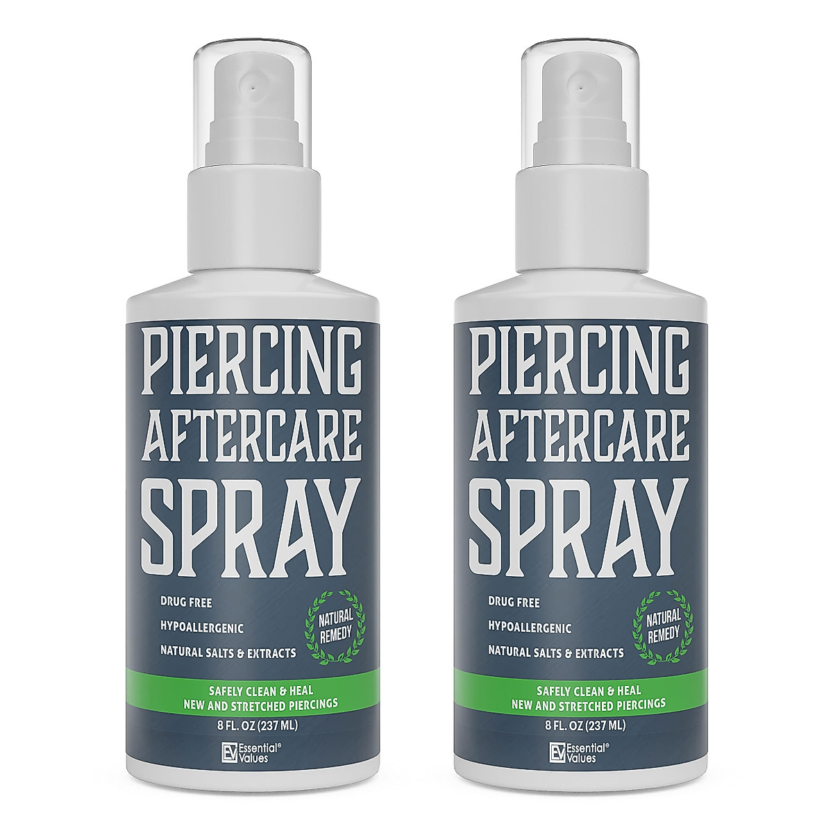2 Pack Piercing Aftercare Spray (8 OZ Per Bottle) - Gentle on Contact - Made in USA