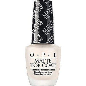 OPI Nail Lacquer, Black Onyx & Matte Top Coat Bundle