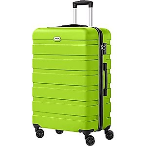 AnyZip Luggage PC ABS Hardside Lightweight Suitcase with 4 Universal Wheels TSA Lock Checked-Large 28 Inch Apple Green